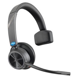 Poly Voyager 4310 Kopfhörer Noise cancelling verdrahtet + kabellos mit Mikrofon - Schwarz