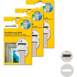 Schellenberg Rollladen-Gurtf&uuml;hrung "Duo f&uuml;r das Rollladensystem Mini und Maxi", Lochabstand: 45mm, 3 Stk., wei&szlig;, Seilf&uuml;hrungen, mit einer
