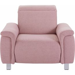 Sit & More Sessel SIT & MORE, B:93cm H:103cm T:106cm, rosa, Struktur (100% Polyester);Struktur fein (100% Polyester), Wohnzimmer, Sessel, "Township", wahlweise