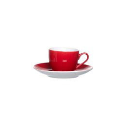 Ritzenhoff & Breker Tasse "Espressotasse mit Untertasse Doppio 80 ml", rot, RITZENHOFF & BREKER, Trinkgefäße