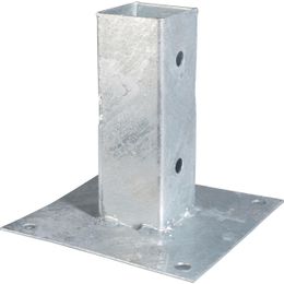 Alberts Aufschraubh&uuml;lse, &Oslash; 11mm, grau, Bodenanker, feuerverzinkt, 61 x 61 mm