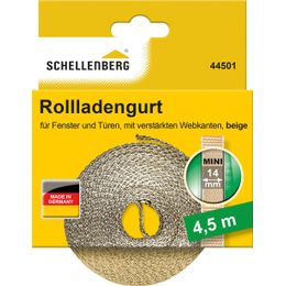 Schellenberg Rollladengurt "Mini 14 mm, 4,5 m, zur Bedienung eines Rollladens mit Gurtwickler", B/L: 1,4cm x 450cm, 1 Stk., beige, Seile, Gurtband in