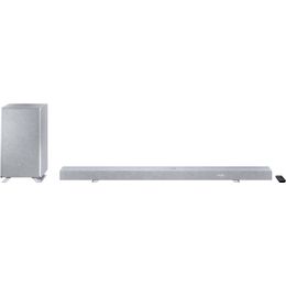 Sharp Soundbar "HT-SBW55121 5.1.2 Dolby Atmos/DTS:X mit Drahtlos-Subwoofer", B:126cm H:7,5cm T:12,5cm, silber, Lautsprecher