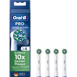 Oral-B Aufsteckbürsten "Pro CrossAction", 4 Stk., weiß, Zahnbürstenköpfe, X-förmige Borsten