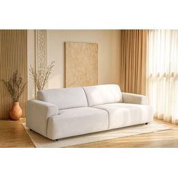 3-Sitzer Home Affaire, B:237cm H:75cm T:94cm, beige, 90% PES, 10% Nylon, Sofas, "Linkka, Breite 237 cm", in einem weichen Chenille-Stoff, mit