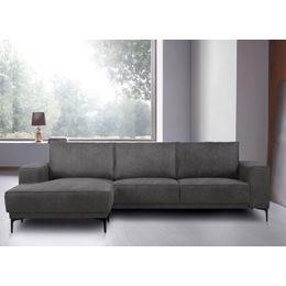 Ecksofa OTTO HOME, B:280cm H:85cm T:152cm, grau, Struktur weich (100% Polyester);Luxus-Microfaser (100% Polyester);Webstoff (100% Polyester),