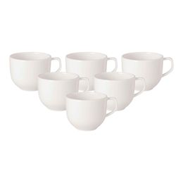 Villeroy & Boch VILLEROY & BOCH Tasse "Kaffeetassen Afina 150 ml 6er Set weiß", weiß, Trinkgefäße