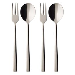 Villeroy & Boch VILLEROY & BOCH Besteck-Set "Spaghetti Besteck-Set Daily Line 21,5 cm silber", silber, Essbesteck-Sets