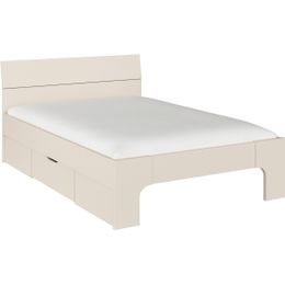Bett Rauch, B:145cm H:90cm L:210cmbeige (champagner), Jugendzimmer, Betten, "Einzelbett Doppelbett Stauraum Landhausstil MARLENE Breite 120/140 cm",
