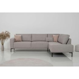 Ecksofa OTTO HOME, B:275cm H:87cm T:205cm, braun, 100% Polyester, Wohnzimmer, Sofas, "Melby", Breite 275 cm, in einem weichen Struktur Stoff, lose