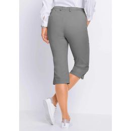 GOLDNER Damen 7/8-Hose "Kurzgröße Sportliche Capri-Jeanshose Carla", grau, Gr. 26, Obermaterial: 100% Baumwolle CO., Hosen