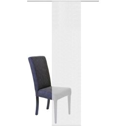 Schiebegardine Home Wohnideen, B:60cm H:245cm, wei&szlig;, Polyester, Wohnzimmer, Gardinen, "Uni", HxB: 245x60, SCHIEBEVORHANG LEINENSTRUKTUR