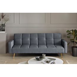 Schlafsofa Jahnke, B:213cm H:85cm T:84cmplatingrau, Sofas, "CHILLAX POSH"