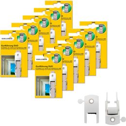 Schellenberg Rollladen-Gurtf&uuml;hrung "Duo f&uuml;r das Rollladensystem Mini", Lochabstand: 43mm, 10 Stk., wei&szlig;, Seilf&uuml;hrungen, inkl. Zugluftdichtung und