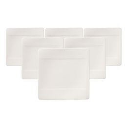 Villeroy & Boch VILLEROY & BOCH Brotteller "Brotteller Modern Grace 16 x 16 cm 6er Set wei&szlig;", L:16cm, wei&szlig;, Speiseteller
