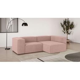 Ecksofa OTTO HOME, B:260cm H:72cm T:160cm, rot, 100% Polyester, Sofas, "HAILY L-Form links/rechts, Modularsofa, Maße B/T/H: 260/160/72 cm", als Modul