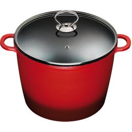King Kochtopf, 7 l + &Oslash; 24cm + H&ouml;he 18cm, rot, T&ouml;pfe, mit keramischer Innenbeschichtung, &Oslash; 24 cm, 7 Liter, Induktion