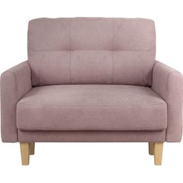 Sessel Home Affaire, B:95cm H:89cm T:100cm, rosa, Luxus-Microfaser weich (92% Polyester, 8% Nylon);Filzoptik ( 100% Polyester);Luxus-Microfaser
