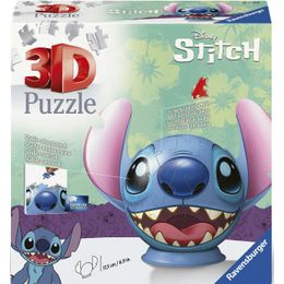 Ravensburger Kinder 3D-Puzzle "Disney Stitch mit Ohren", bunt, Kunststoff, H:17,5cm, Puzzles, Made in Europe