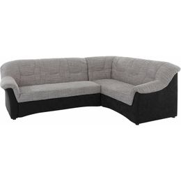 Ecksofa DOMO collection, B:240cm H:83cm T:190cm, schwarz-weiß, Microfaser PRIMABELLE (100% Polyester) / Struktur (90% Polyester; 10%