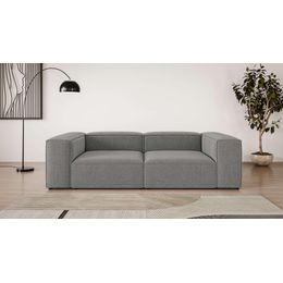 Big-Sofa OTTO HOME, B:260cm H:72cm T:130cm, grau, 100% Polyester, Sofas, "XL HAILY Modularsofa extra tief, Maße B/T/H: 260/130/72 cm", als Modul oder
