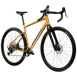 Gravelbike KROSS "Gravelbike Esker 5.0 GRX 1X12 Grau 12 G&auml;nge" Gr. 53, goldfarben, grau, Fahrr&auml;der, Herren, 53cm, 28 Zoll (71,12cm) hinten: 28 Zoll (71,12cm)