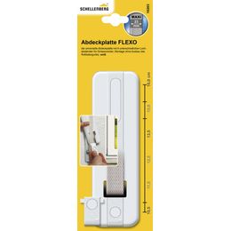Schellenberg Gurtwickler-Abdeckplatte "Flexo Maxi", 1 Stk., weiß, Abdeckblenden, Rollladengurtabdeckung Lochabstand 10,5 bis 16 cm