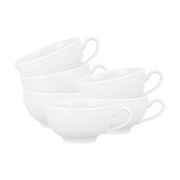 Seltmann Weiden Tasse "Teetassen Amina 0,22 l 6er Set", 6 tlg., wei&szlig;, Trinkgef&auml;&szlig;e