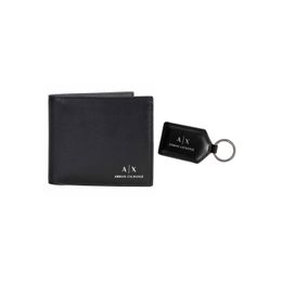 Armani Exchange Herren Geldbörse "Geldbörse Plain Leather Gift Set", schwarz, Obermaterial: 100% Rindsleder Leather cow. Futter: 100% Polyester PES.,
