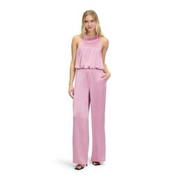 Vera Mont Damen Overall "Damen Jumpsuit mit Taschen"peony blush, festlich, Gr. 38, Satin, Obermaterial: 98% Polyester, 2% Elasthan. Futter: 100%
