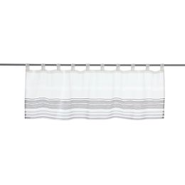 Scheibengardine decolife, B:140cm H:45cm, wei&szlig;, Voile, Polyester, K&uuml;che, Gardinen, "Manu", HxB: 45x140, Scheibengardine mit Webstruktur