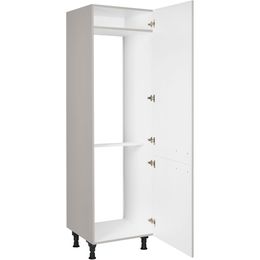 K&uuml;hlmodul Nobilia, B:60cm H:216,6cm T:58,3cm, grau, Schr&auml;nke, ""Touch", f&uuml;r ein K&uuml;hl- und Gefrierschrank, Ausrichtung w&auml;hlbar", vormontiert,