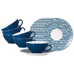 Seltmann Weiden Tasse "Teetassen mit Untertassen Life Fashion 140 ml 6er Set", 12 tlg.classic blau, Trinkgefäße