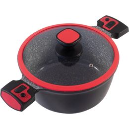 King Kochtopf "Click-Grip", 6,1 l + &Oslash; 28cm, schwarz, T&ouml;pfe, Induktion, abnehmbare Griffe, 6,1 Liter