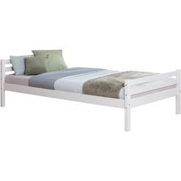 Jugendbett Ticaa, B:96cm L:209cm, wei&szlig;, Betten, Futonbett in diversen Breiten, Kiefer, mit Rollrost