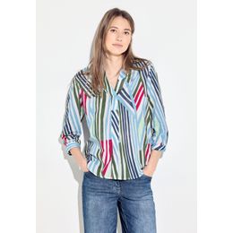 Cecil Damen Schlupfbluse, wei&szlig;, Gr. XS, gestreift, Web, Obermaterial: 100% Baumwolle, Blusen, mit mehrfarbigen Streifen