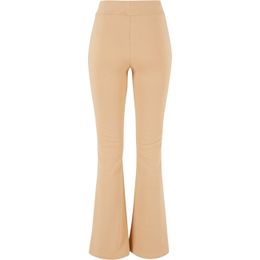 Karl Kani Damen Leggings "Karl Kani Damen KW231-032-2 KK Small Signature Flared Leggings"flaresand, Gr. XL, unifarben, 80% Baumwolle, 20% Polyester,