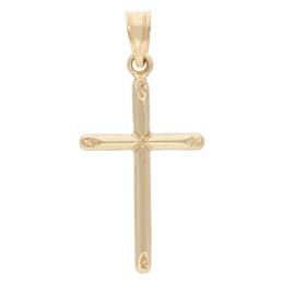 Firetti Damen Kettenanhänger "Schmuck Geschenk Gold 375 Halsschmuck Anhänger Kreuz", Gelbgold 375, 0,31 ggelbgoldfarben, Gelbgold 375, Schmuckanhänger
