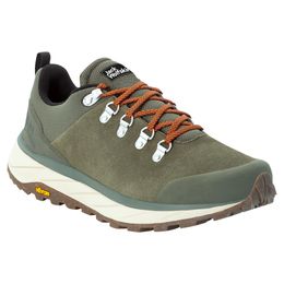 Jack Wolfskin Herren Wanderschuh "TERRAVENTURE URBAN LOW M", Gr. 45, grün, Leder, Textil, Schuhe, Trekkingschuh