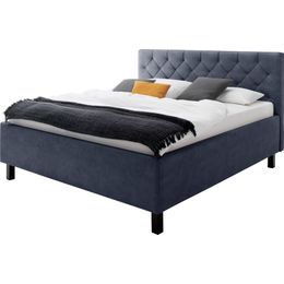 Meise M&ouml;bel Polsterbett MEISE.M&Ouml;BEL, B:190cm L:215cm, blau, Betten, "San Remo", mit Bettkasten