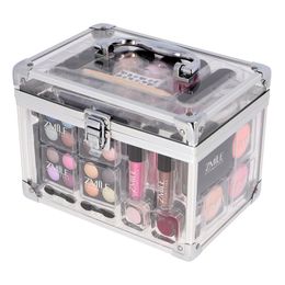 ZMILE COSMETICS Kinder Kosmetik-Koffer "Acrylic", silber, B:21cm H:16,5cm T:14,2cm, Schmink-Sets, vegane Kosmetik