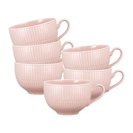 Seltmann Weiden Tasse "Milchkaffeetassen Amina 0,35 l 6er Set", 6 tlg., rosa, Trinkgef&auml;&szlig;e