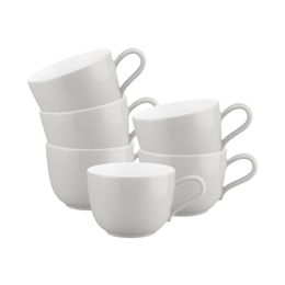 Seltmann Weiden Tasse "Kaffeetassen Liberty Pure Colors 260 ml 6er Set", 6 tlg., grau, Trinkgef&auml;&szlig;e