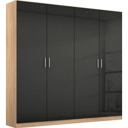 Dreht&uuml;renschrank Rauch, B:181cm H:197cm T:54cm, grau, Holzwerkstoff, Schr&auml;nke, "Kleiderschrank Schrank Garderobe Schlafzimmerschrank CELLE", in 4