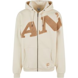 Karl Kani Herren Sweatjacke "Karl Kani Herren KM242-035-1 Wavy Retro Os Full Zip Hoodie"sanftes weiß, Gr. M, 80% Baumwolle (Bio), 20% Polyester,