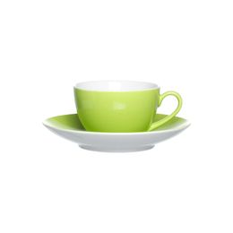 Ritzenhoff & Breker Tasse "Kaffeetasse mit Untertasse Doppio 200 ml", 2 tlg., grün, RITZENHOFF & BREKER, Trinkgefäße