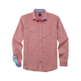 OLYMP Herren Langarmhemd "OLYMP Hemd Casual", rot, Gr. XXXL, Web, Obermaterial: 100% Baumwolle, Hemden