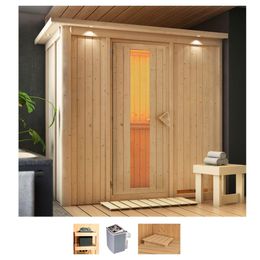 Karibu Sauna "Vada", Saunaofen, integrierte Steuerung, 9 kW, beige, Saunen, Ofen 9 kW integr. Strg