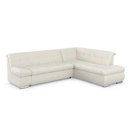 Ecksofa DOMO collection, B:271cm H:80cm T:213cm, beige, Struktur fein 100% Polyester;Chenilleoptik 100% Polyester, Wohnzimmer, Sofas, "Mona L-Form