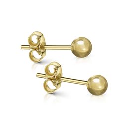 Firetti Kinder Paar Ohrstecker "Schmuck Geschenk Gold 333 Ohrschmuck Gold Ohrstecker Kugel", 4mm, Gelbgold 333, gold, Gelbgold 333, Ohrringe, Made in